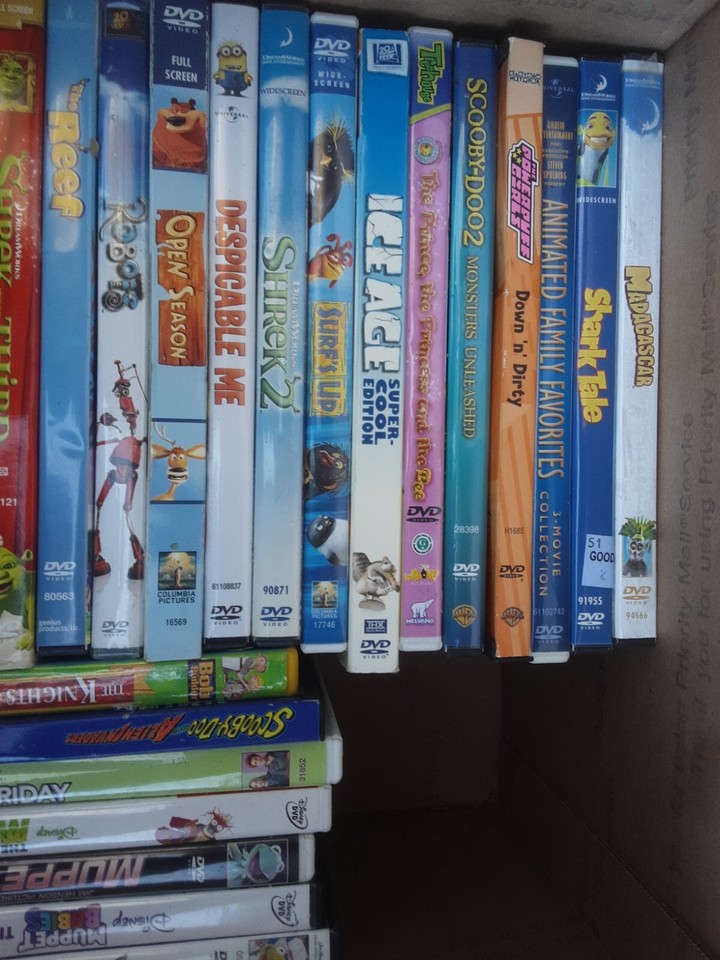 Lot of 28 kids childrens + animated,DVD MOVIES,amazing titles trl1/#169 ...