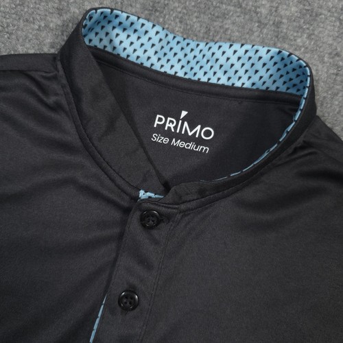 Primo Polo Shirt Mens Medium Charcoal Gray Golf Blade Collar ...