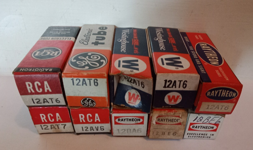 RCA, Raytheon, G.E. Westinghouse 12AT6, 12AT7. 12AV6, 12BA6, 12BE6 ...