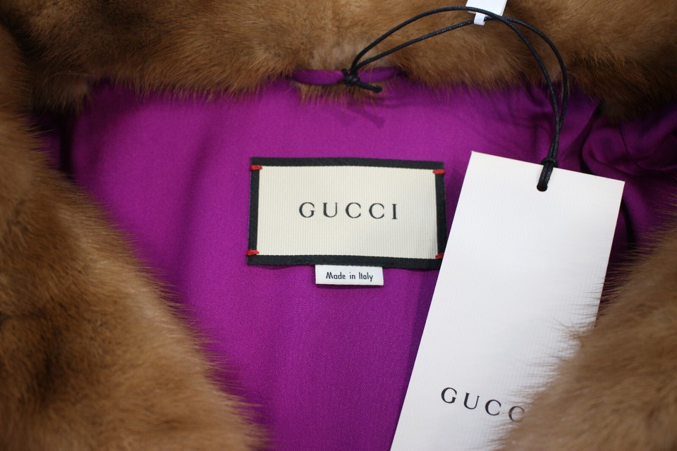 GUCCI Kingsnake Intarsia Mink Fur Coat Size 42 - RRP $43000 - New W Tag ...