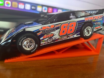 Orange 1/24 Diecast Display Ramp - Suitable for Dirt Late Model, NASCAR ...