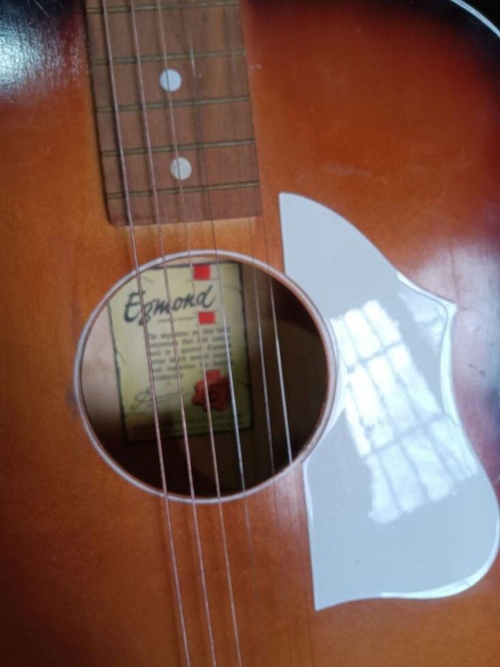Rare Egmond Holland acoustic guitar, looks and plays OK,optional soft ...