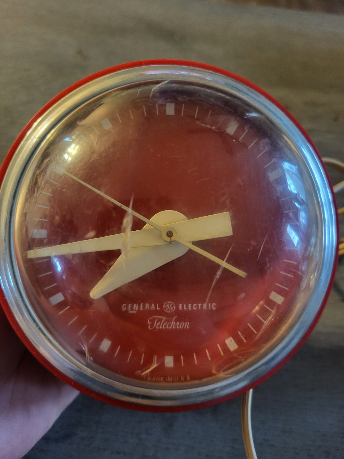 Vintage Telechron Red Retro Art Deco 2h39 Kitchen Wall Clock "The ...