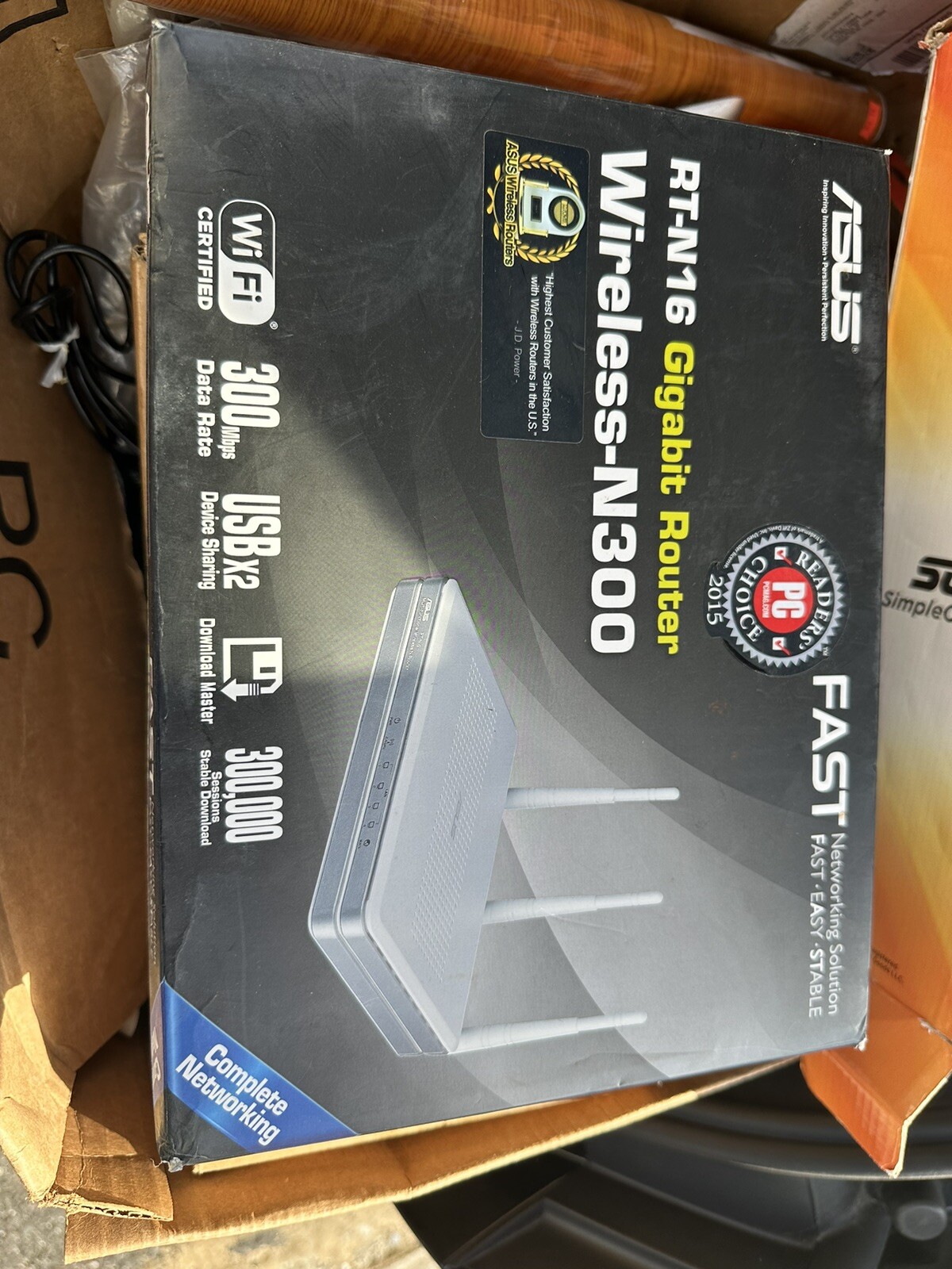 ASUS RT-N16 300 Mbps 4-Port Gigabit Wireless N Router for sale online ...