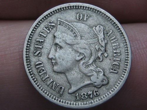 1876 Three 3 Cent Nickel 3CN- XF Details | eBay