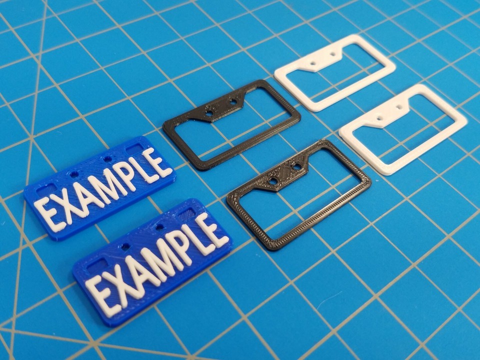 1/10 Scale Custom RC License Plate 2 Matching Plates 6 Piece Set - 8 ...