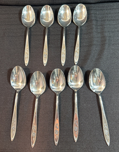9 Oneida Community My Rose "Soup Spoon" Stainless Steel Flatware | eBay