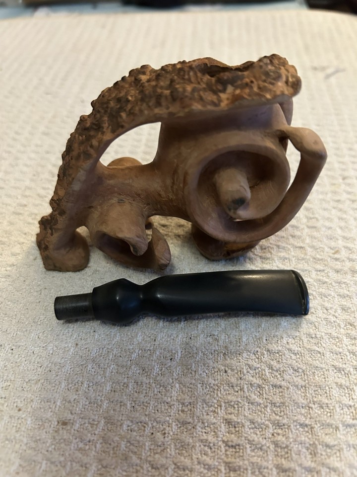 Vintage NOS Unfinished Intricate Sitter Freehand Kit Estate Pipe Maker ...