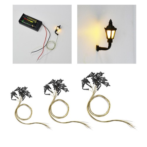 Scale Model Train LED Light Miniatures Hanging Lamps Post Outdoor ...