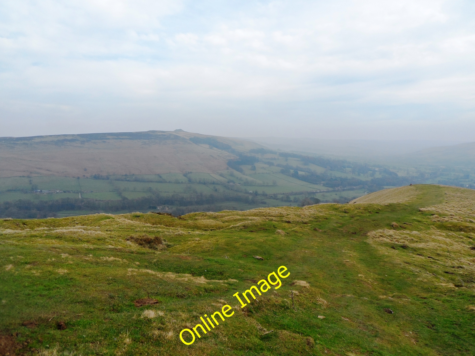 Photo 6x4 Ridge Path above Losehill Farm Hope/SK1683 Win Hill can be ...