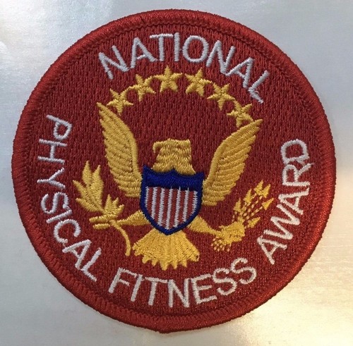 national physical fitness patch physical fitness patch 3" dia. iron or ...