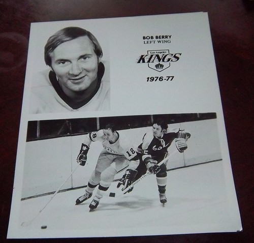 Los Angeles Kings Player photo Bob Berry 1976-1977 8x10 | eBay