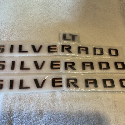 SILVERADO Lettering Black & Red Plastic New | eBay