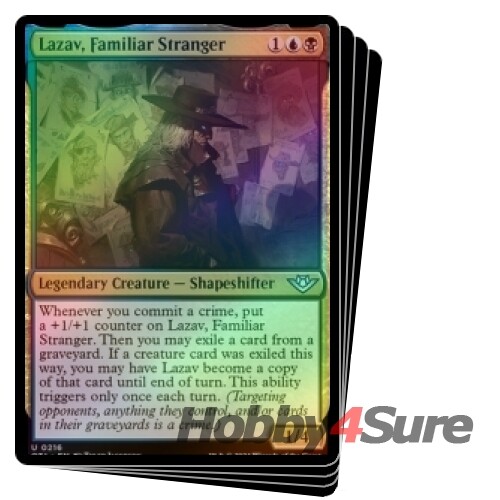 Foil Lazav, Familiar Stranger X4 M/NM Magic MTG Outlaws Of Thunder ...