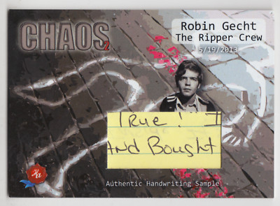 2024 HISTORIC AUTOGRAPH CHAOS ROBIN GECHT RIPPER CREW AUTHENTIC ...