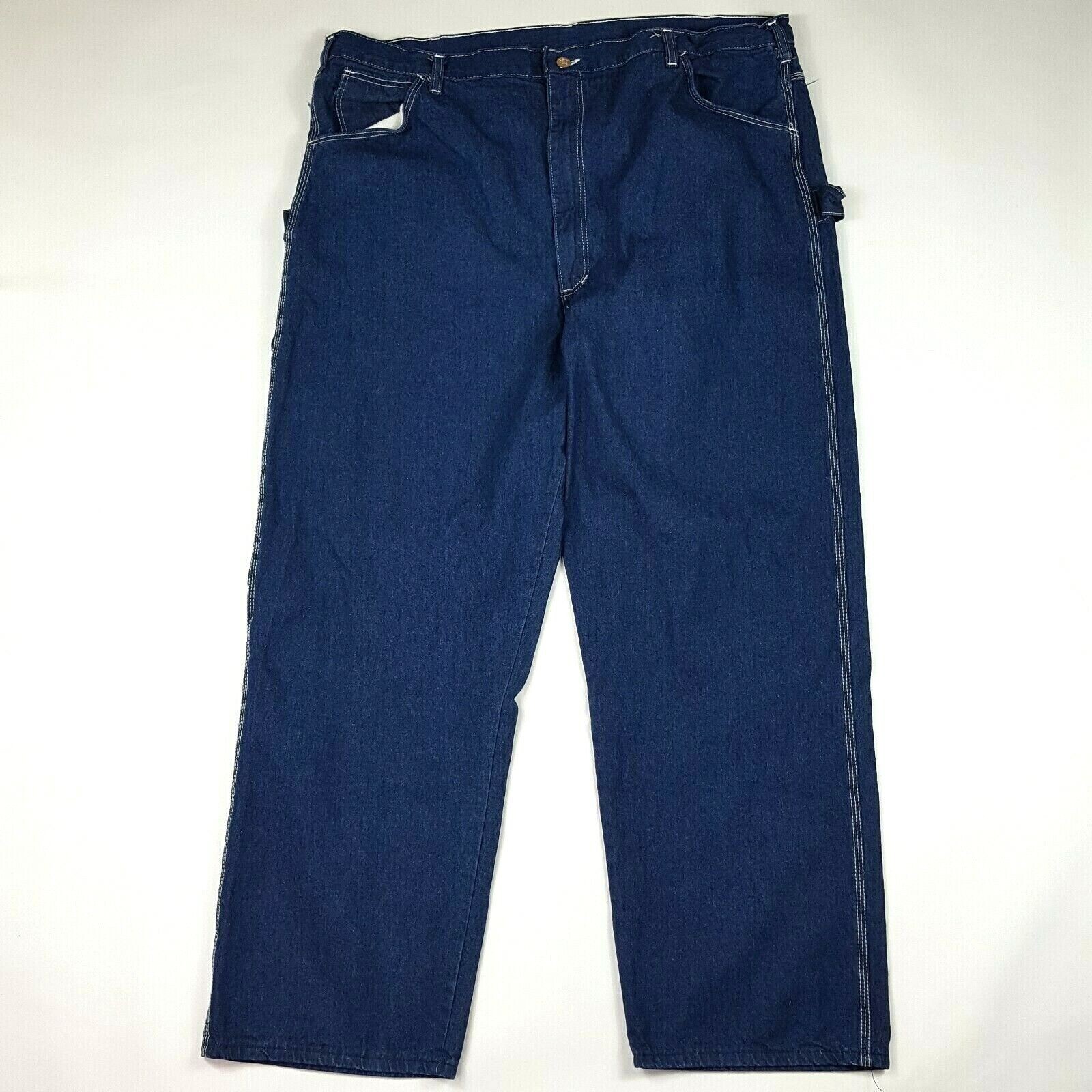 New WearGuard Carpenter Men's Size 36X30 Dark Denim Workwear Blue Jeans ...