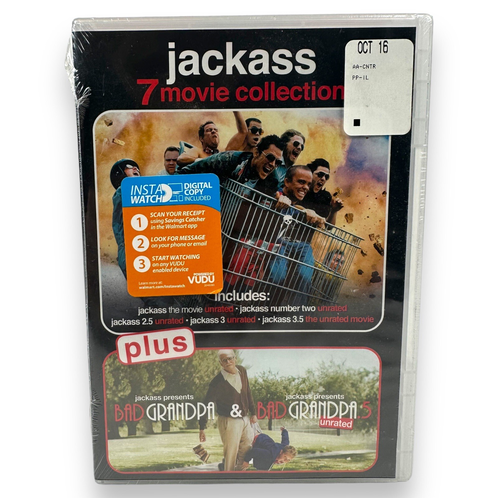 JACKASS 7 Movie Collection DVD Set (Jackass the Movie, 2, 2.5, 3, 3.5 ...