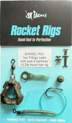 BARBEL LEAD/RIG COMBO - barbed & barbless - sizes 4 to 12 & 1, 2, 3 ...