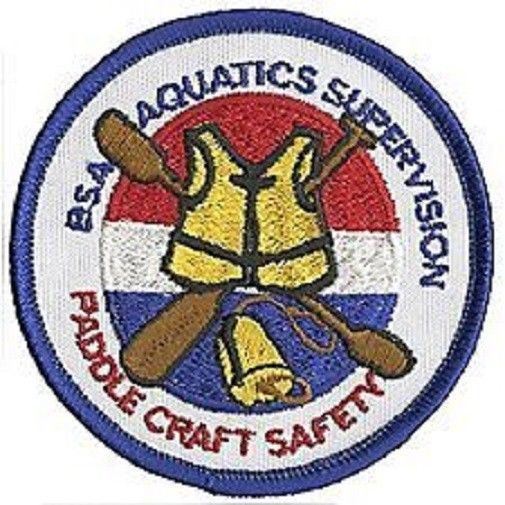 BOY SCOUT BSA AQUATICS SUPERVISION PADDLE CRAFT SAFETY PATCH EMBLEM ...