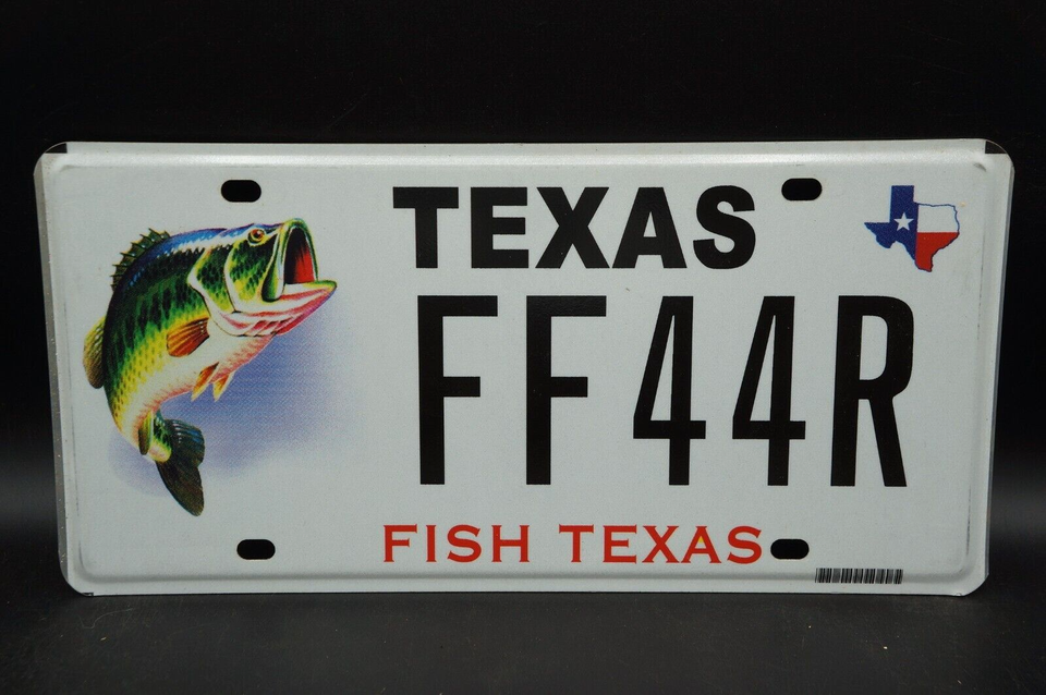 2012 Colorful FISH TEXAS License Plate - Largemouth Bass Hunt Fish Camp ...
