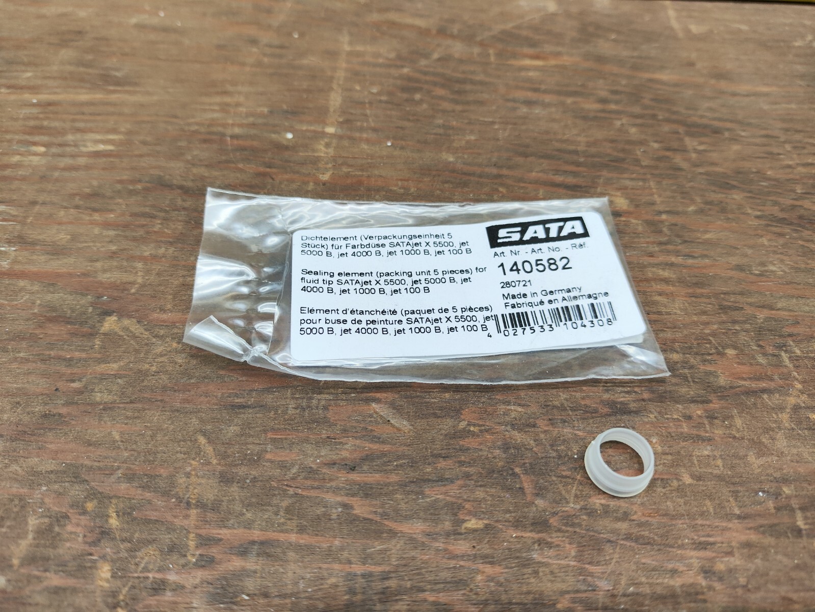 SATA 140582 Fluid Tip Seal | SATA X5500, 5000, 4000, 1000, 100 Paint ...