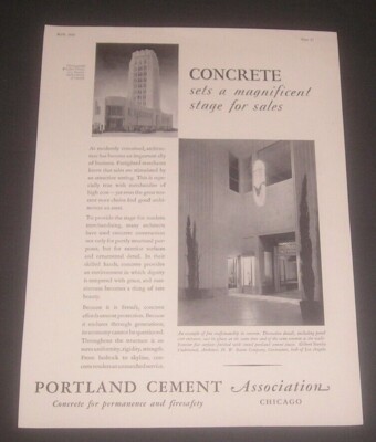 1930 Portland Cement Print Ad, Wilshire Tower Building, Los Angeles ...