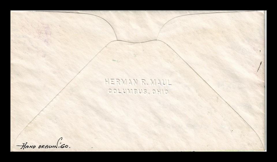 DR JIM STAMPS US COVER JOHN FOSTER DULLES MEMORIAM FDC HAND DRAWN HAND ...