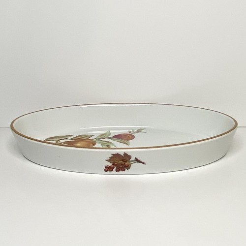 Royal Worcester Evesham Gold Rimmed Oval Serving Dish | eBay