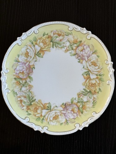 1902-10 Antique Adolf Persch Fine Austrian Porcelain 8.5” Plate Roses ...