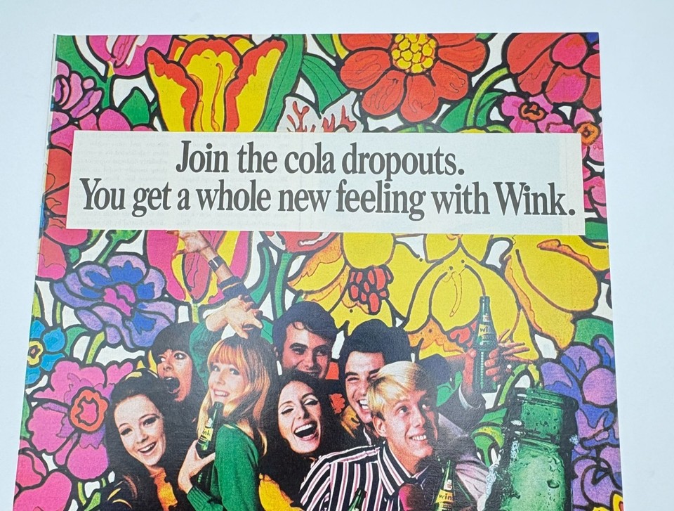 Canada Dry Wink Soda Vintage Print Ad 1960s The Cola Dropouts ...