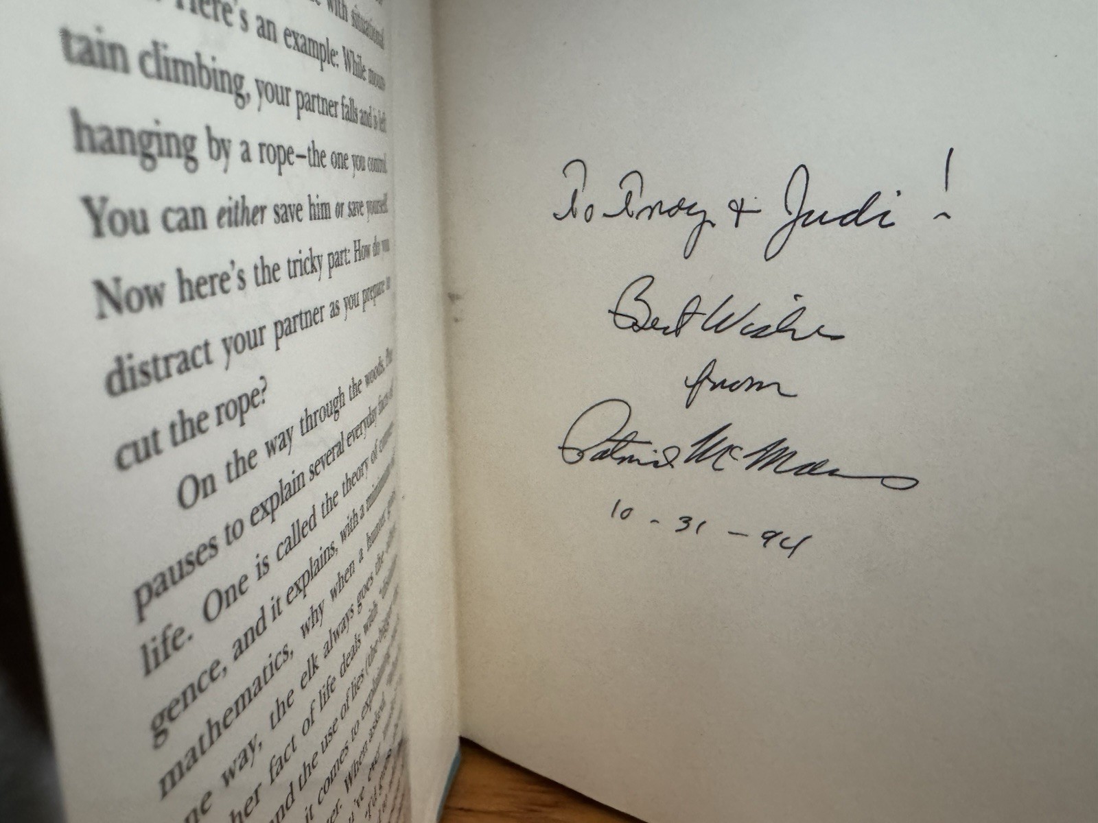 Signed copy of the book "How I Got This Way" by Patrick McManus. | eBay