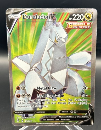 Duraludon V 197/203 Evolving Skies NM Full Art Ultra Rare Pokemon Card ...