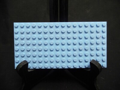 Genuine Let of 14 Lego Light Blue & 2 Aqua Flat Base Plates 8 x 16 Stud ...