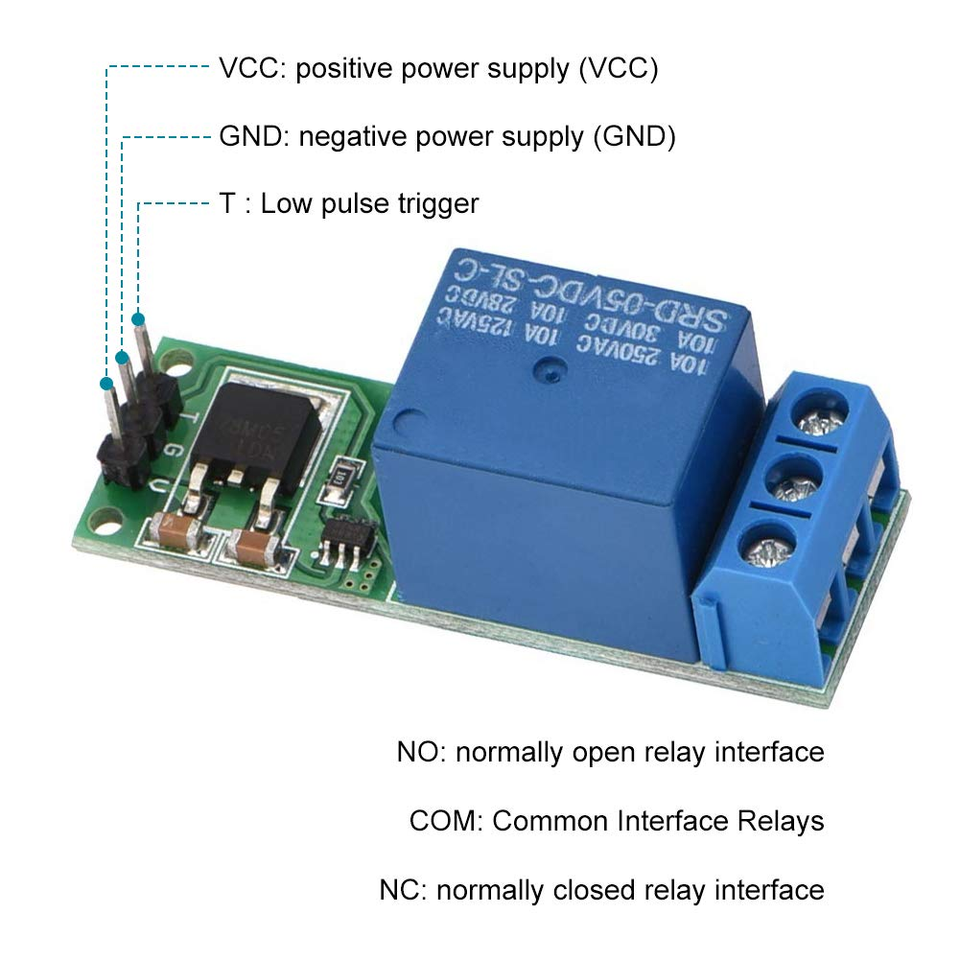 Latch Relay, Mini 6-24V Toggle Relay Flip Flop Module Bistable Self ...