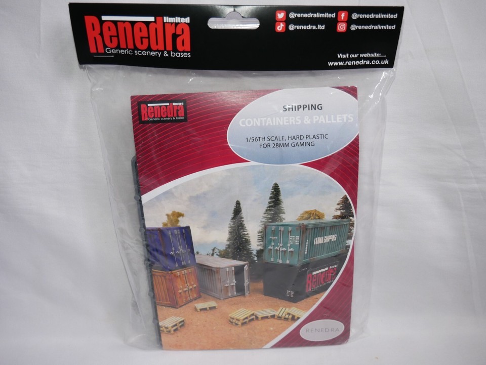 Renedra Ltd Generic Scenery & Bases 1/56 Scale 20ft Shipping Container ...