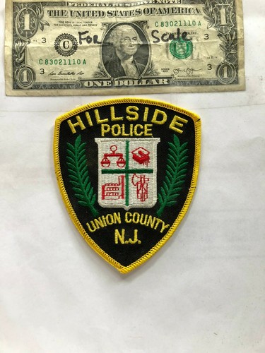 Hillside New Jersey Police Patch un-sewn (Union County) in Great Shape ...