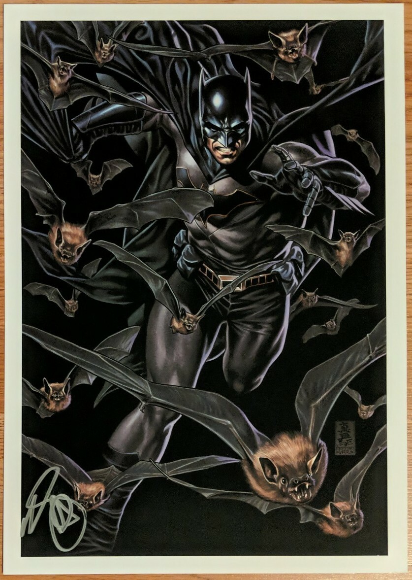 2018 SDCC MARK BROOKS BATMAN ART PRINT SIGNED POSTER DC COMICS ARKHAM ...