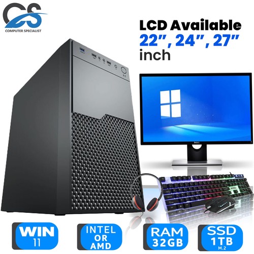 PC Enterprises Office Bundle Intel i5/i3 or AMD 5/3, 32GB RAM, 1TB M.2 ...