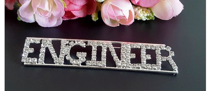 ENGINEER Rhinestone Pin for that Favorite Grad or Engineer-3 1/4 inches ...
