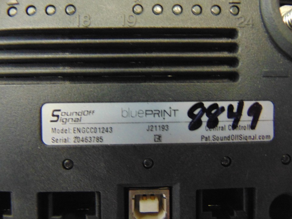 SOUND OFF SOUNDOFF SIGNAL BLUEPRINT MODEL ENGC01243 CENTRAL CONTROLLER ...