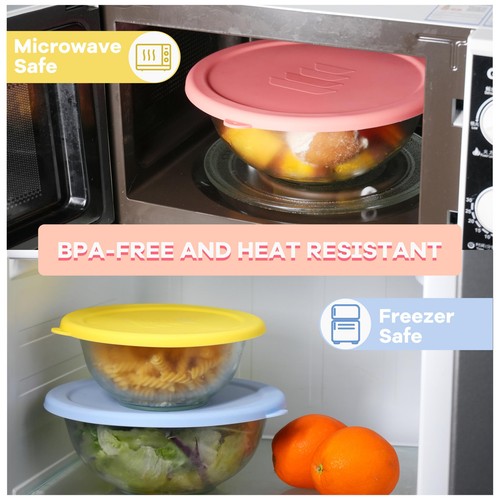3 Pack Silicone Lids Only Fit for Pyrex 322-1 Quart / 323-1.5 325-2.5 ...