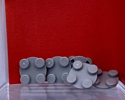 Lego Parts x (5) Ct ~ Light Bluish Gray Turntable 2 x 2 Plate, Top ~ No ...
