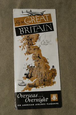 Fly to Great Britain - Overseas...Overnight - Brochure - Circa 1950 | eBay
