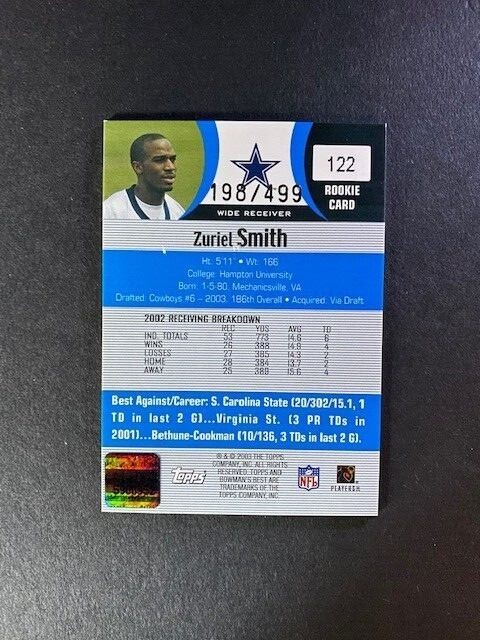 2003 Bowman's Best - #122 Zuriel Smith (AU, RC) for sale online | eBay