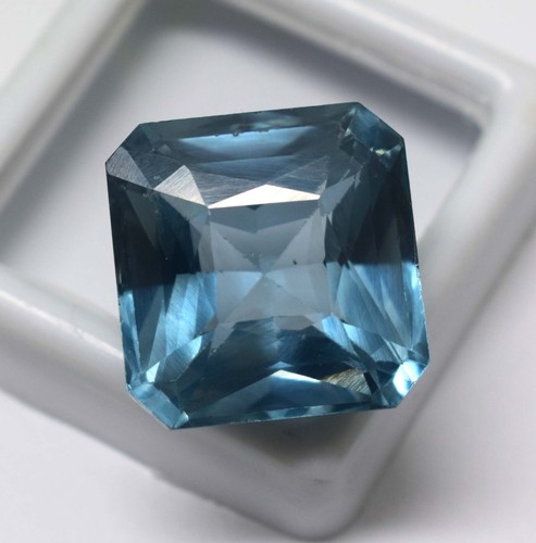 28.70 CT Naturel Aigue-Marine Radiant Forme Certifié Beau Pierre ...