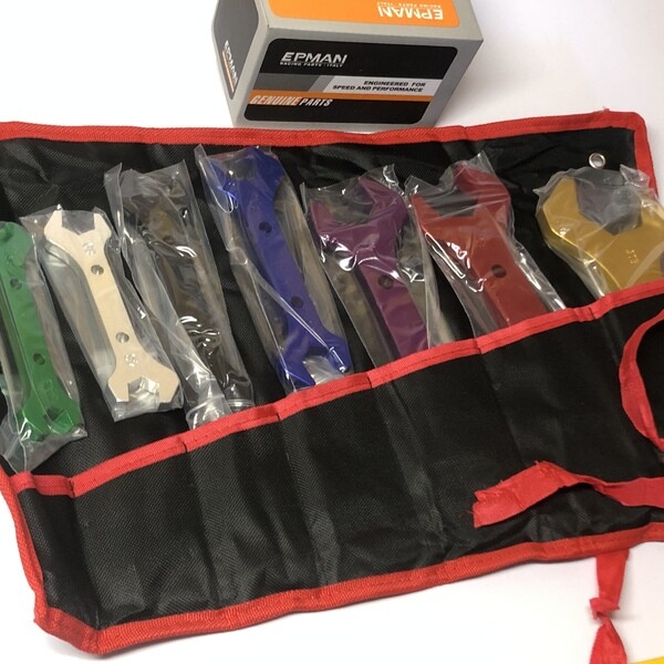 Alloy spanners x 7 double ended set for aero fitting AN3-20 Aluminium ...