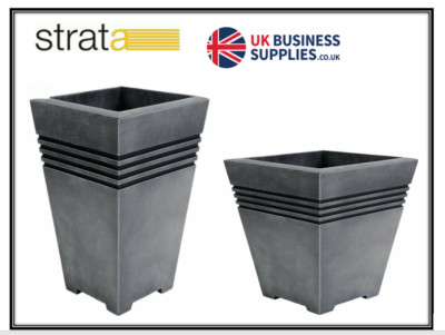 Strata Square Garden Outdoors Milano Planter Pot 34cm | eBay UK