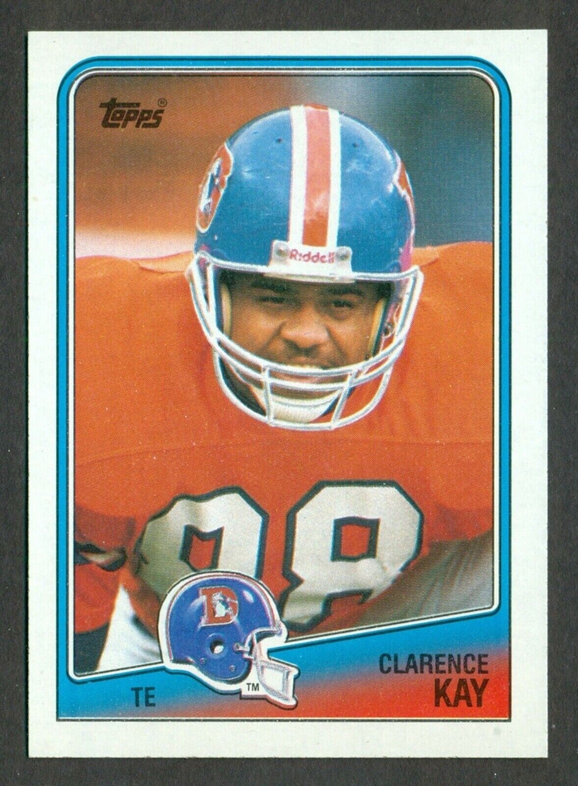 1988 TOPPS NFL Football Trading Card #28 🏈 CLARENCE KAY, Denver Broncos ...