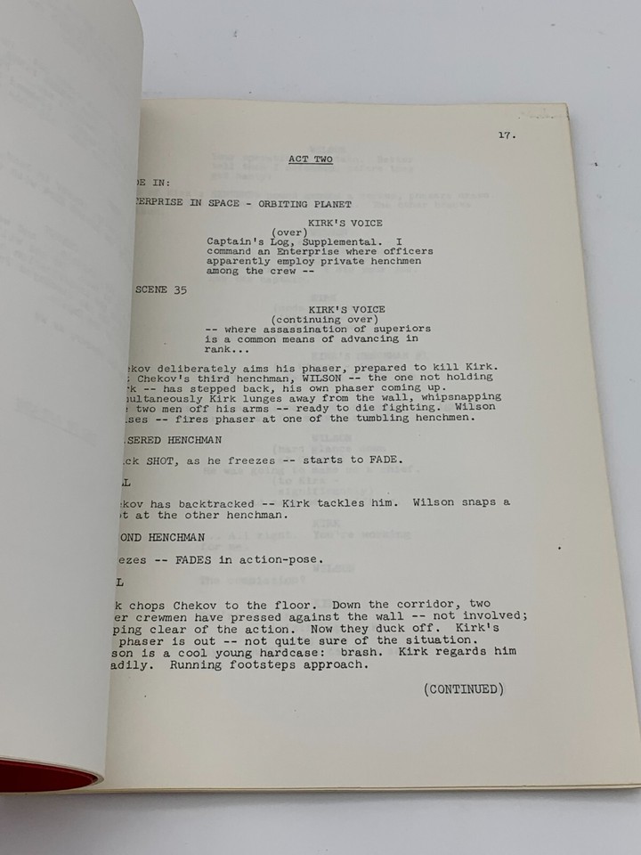 STAR TREK ORIGINAL 1967 SERIES SCRIPT - MIRROR MIRROR | eBay