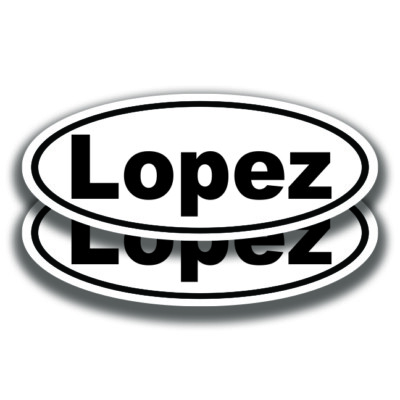 LOPEZ NAME DECALs 2 Stickers Bogo Car Truck Bumper Window | eBay